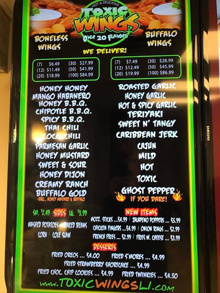 Carta del restaurante Toxic wings Commack, Commack