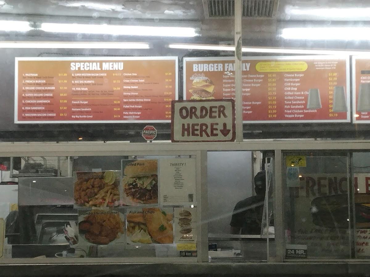 Menu at Andres Drive Inn restaurant, Bakersfield, Brundage Ln