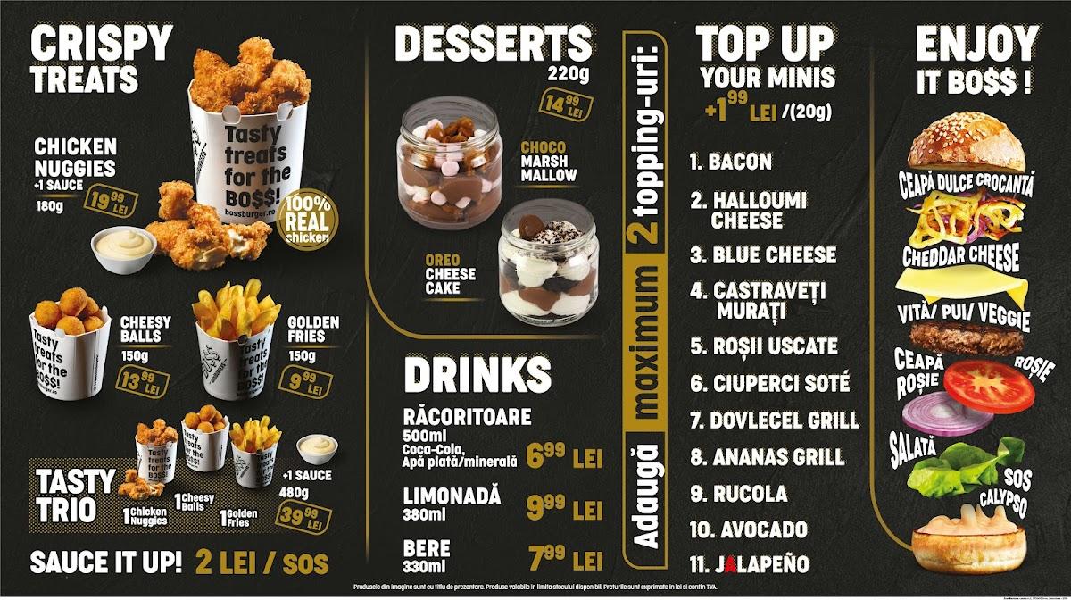 Menu at Bo$$ Mini Burgers, Bucharest