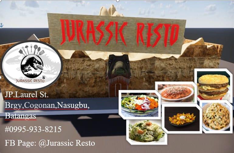 Menu at Jurassic Restaurant, Nasugbu
