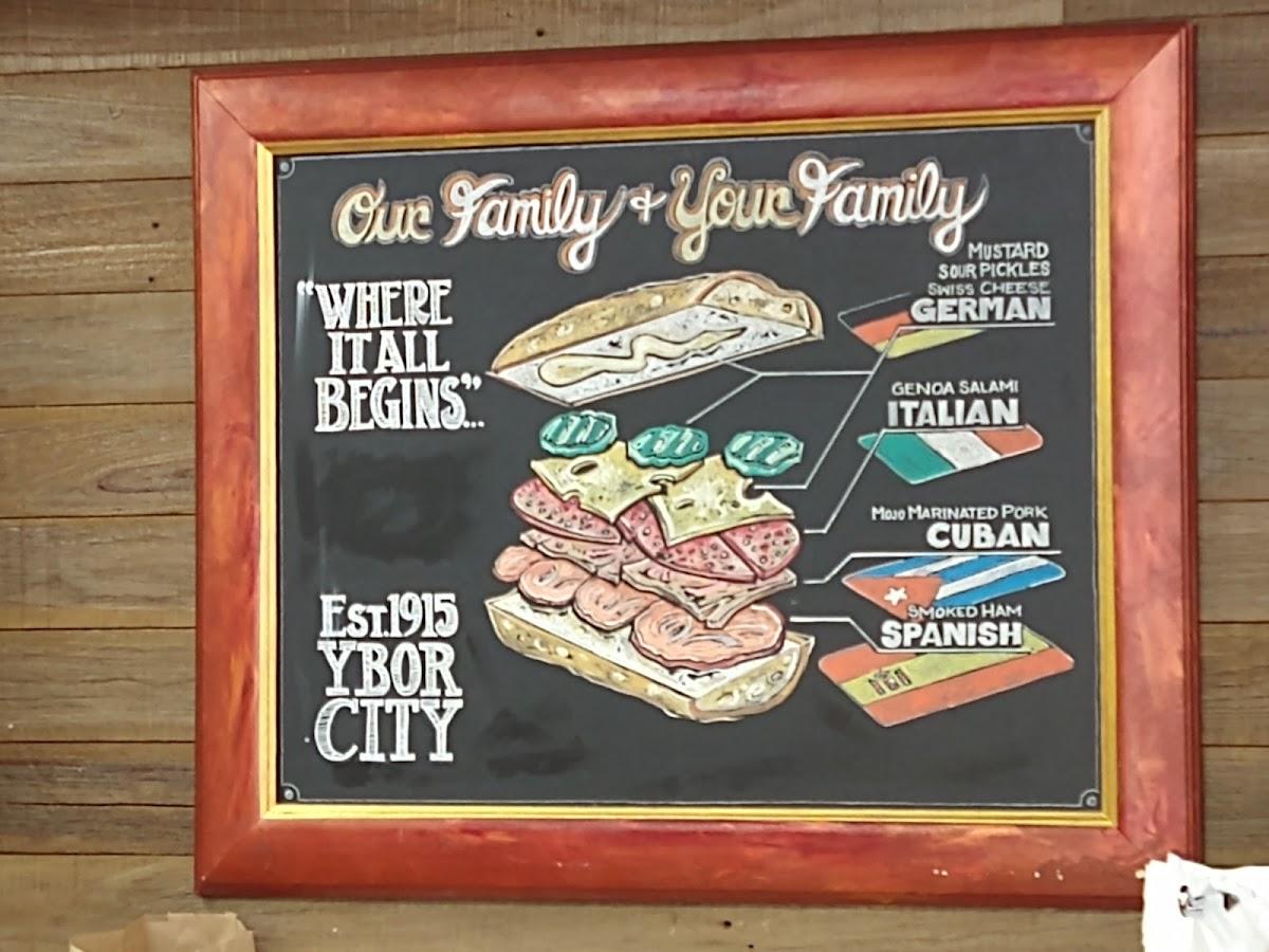 Menu at La Segunda Central Bakery, Tampa