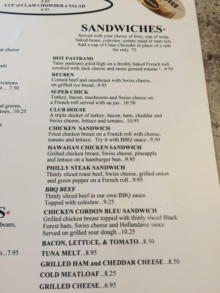 Menu at Main Street Grill restaurant, Centralia