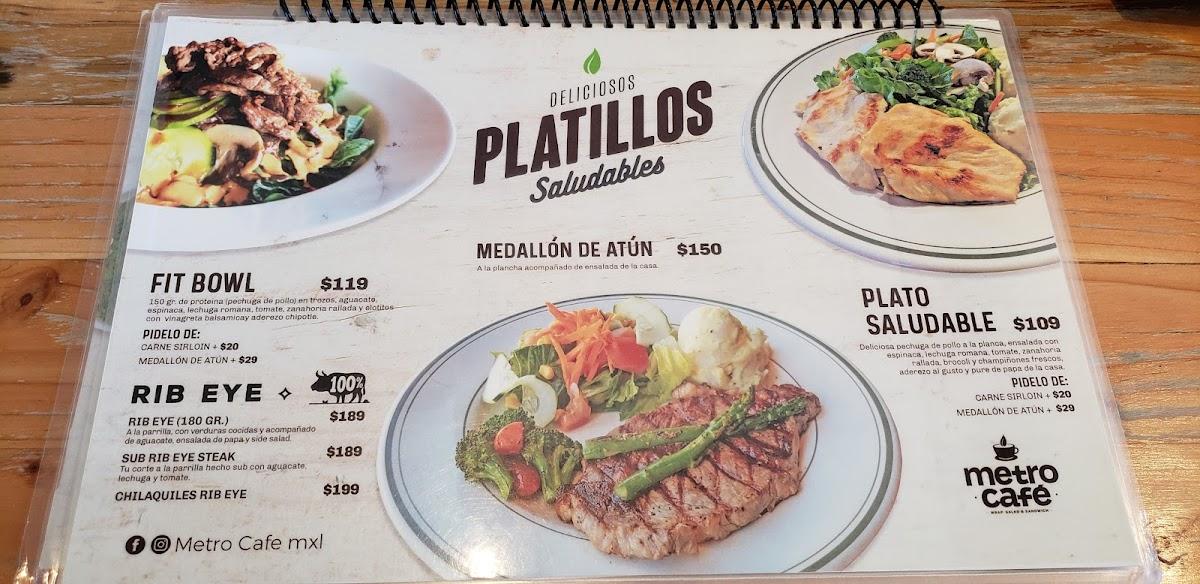 Carta de Metro Café - UABC, Mexicali