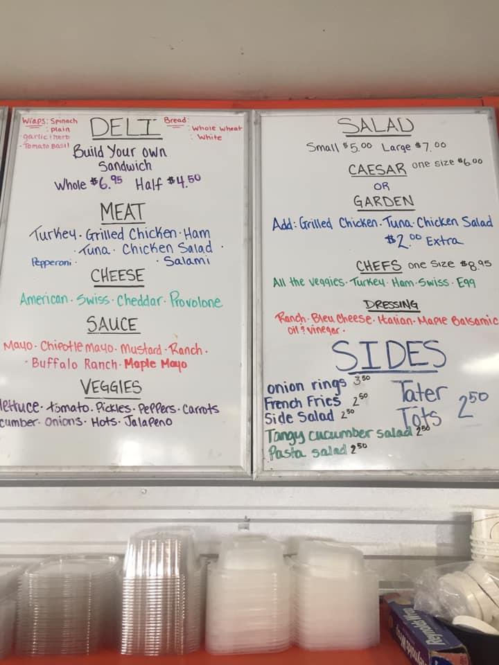 Menu at Park Row Cafe, Waterbury