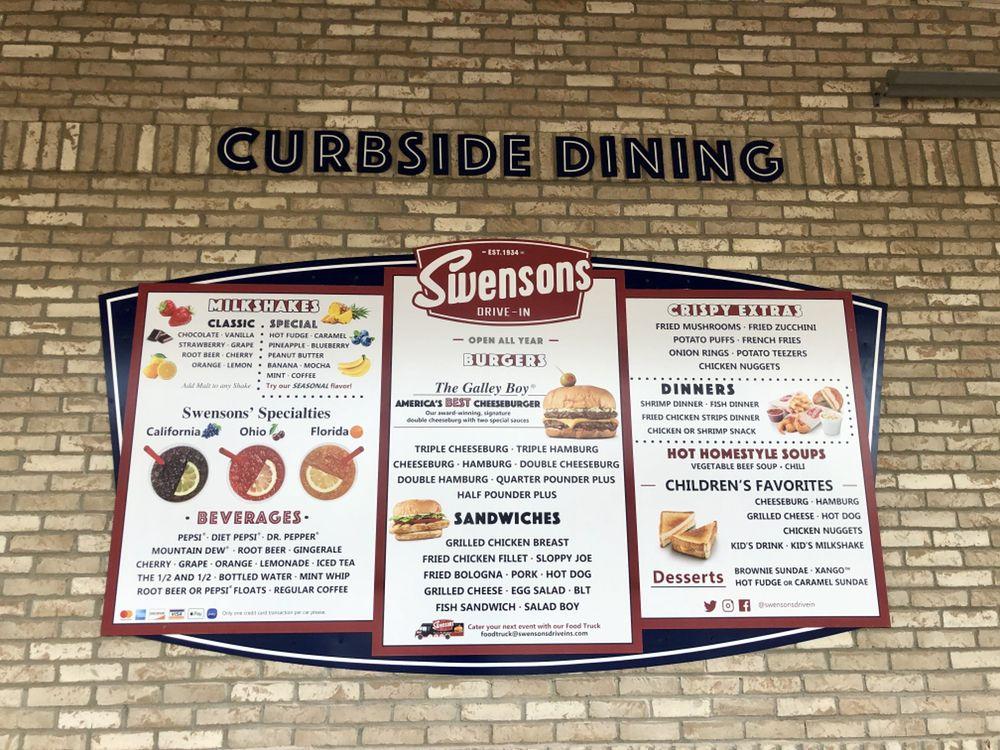 Menu at Swensons Drive-In fast food, Hilliard