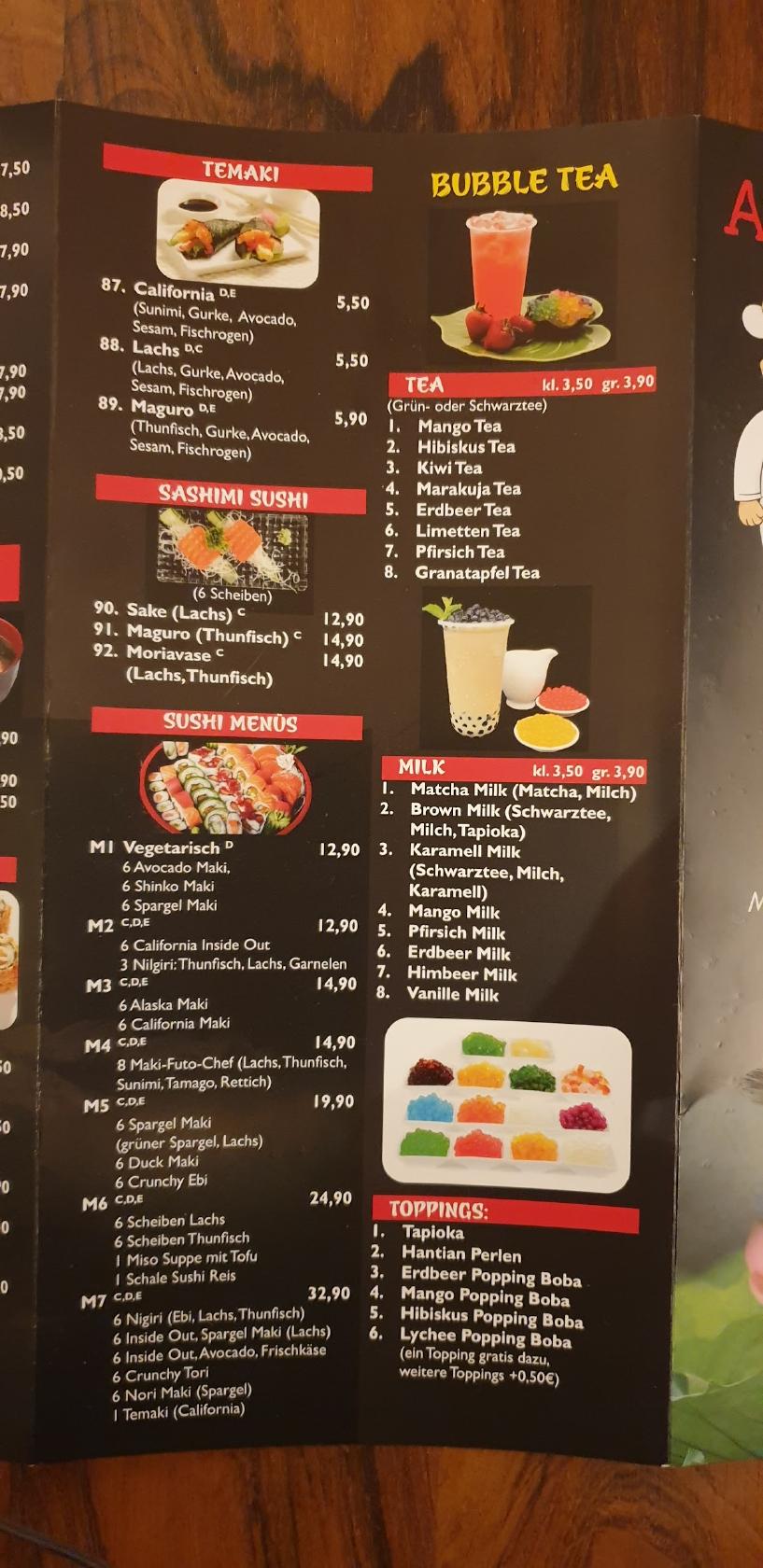 Menu at Thien An Restaurant, Gardelegen, Salzwedeler Torstraße 2