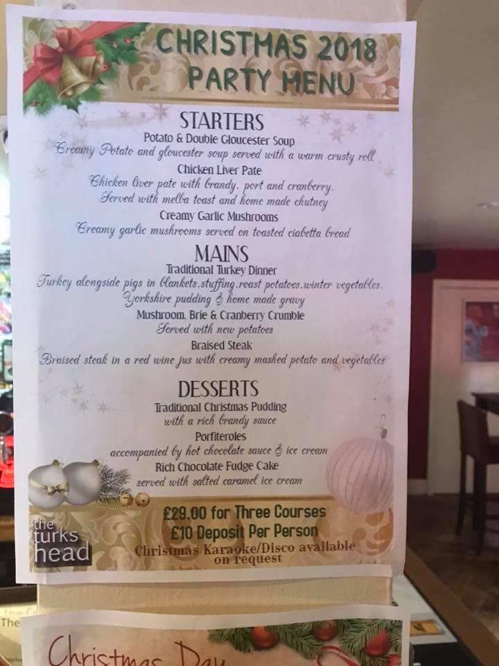 Menu at The Turk's Head pub & bar, Louth