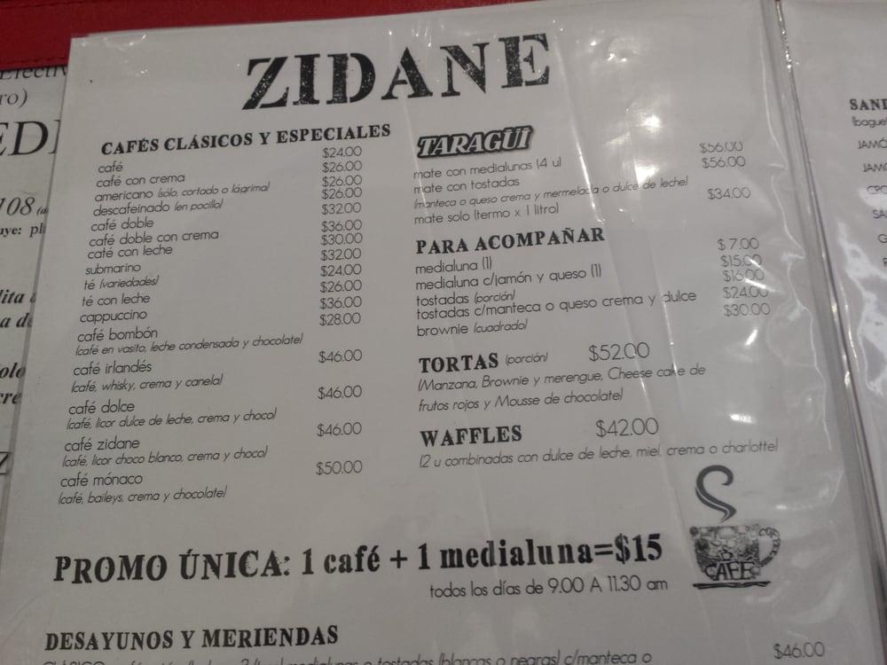 Carta de Ocaña Bar Caballito, Buenos Aires, Av. Pedro Goyena 51