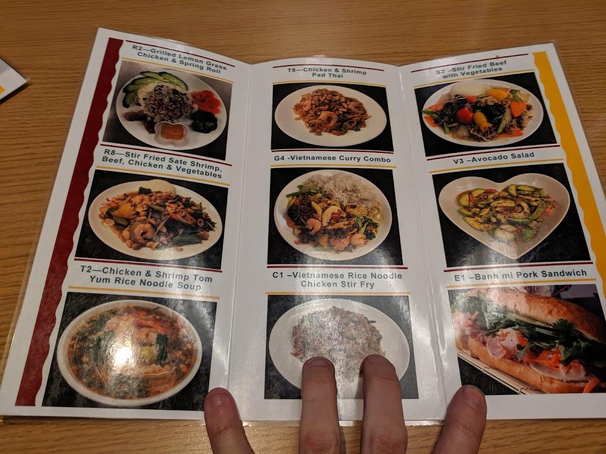 Menu at Pho Vietnam restaurant, Corner Brook