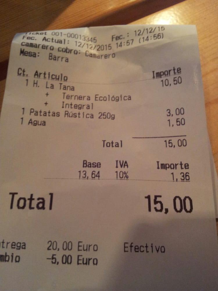 Carta del restaurante la central burger, Barcelona, Via Laietana 45