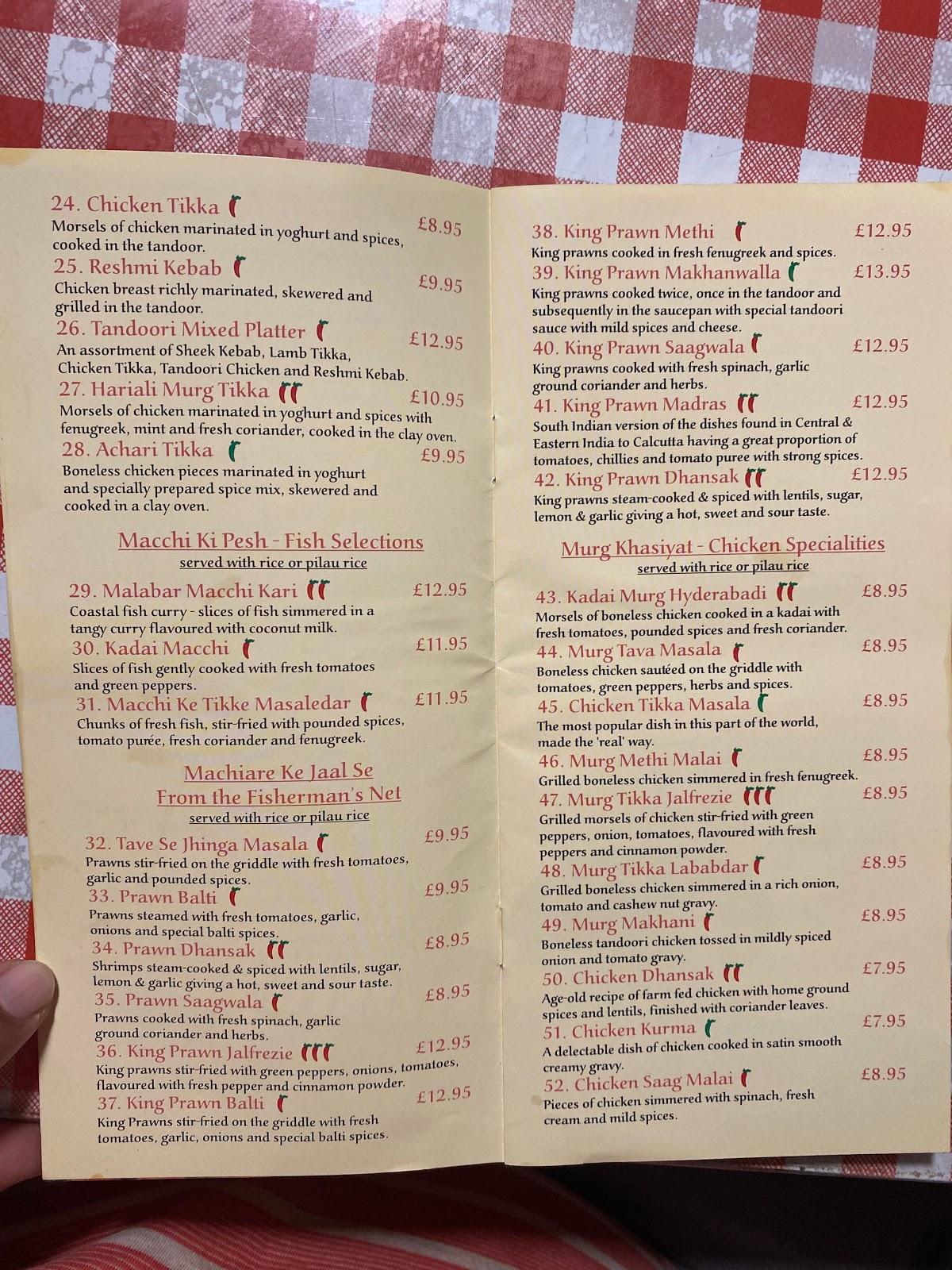 Menu at Crediton Tandoori Restaurant & Take Away, Crediton