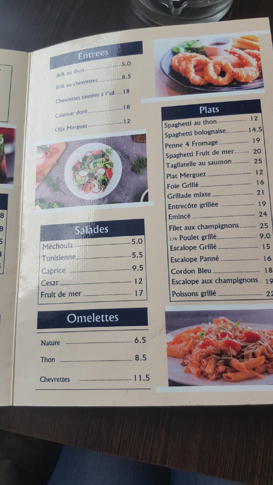 Speisekarte von Délice Café cafe, Hammamet