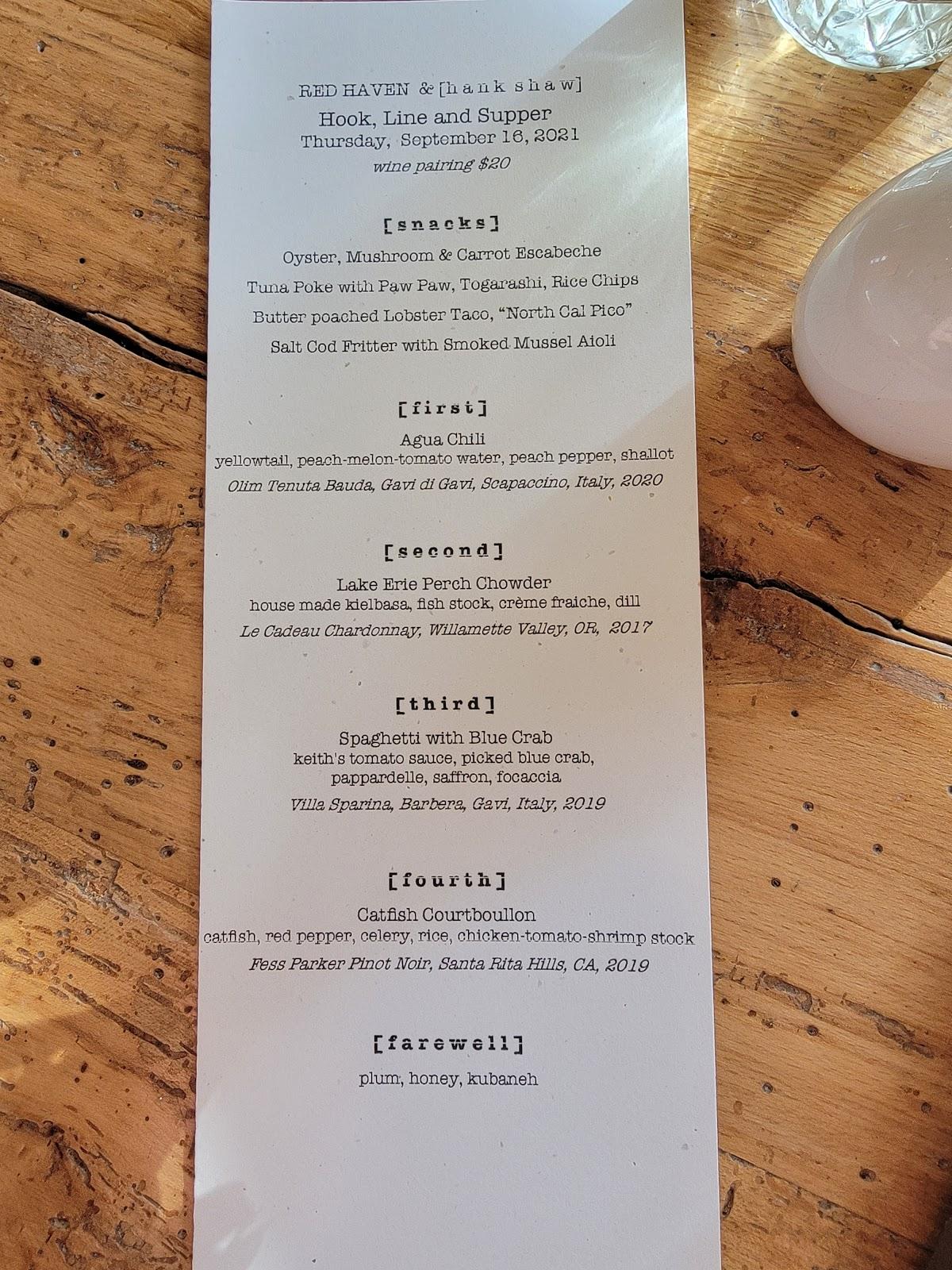 Menu at Red Haven Farm to Table Restaurant, Meridian charter Township ...