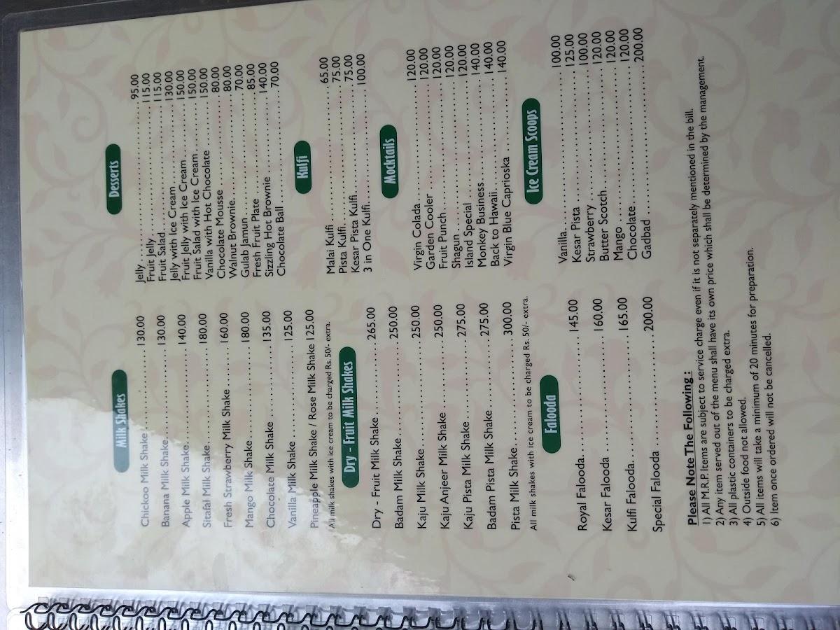 Menu at Sattva Veg Restaurant, Mumbai, New Link Road