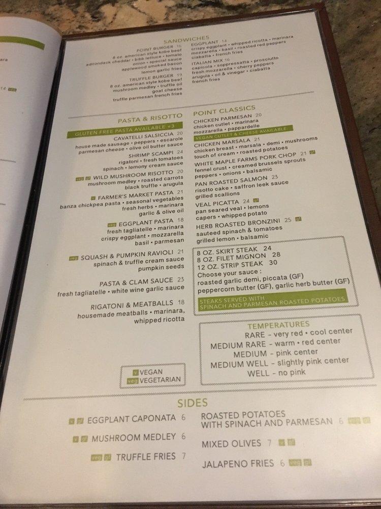 Menu at The Point pub & bar, Albany
