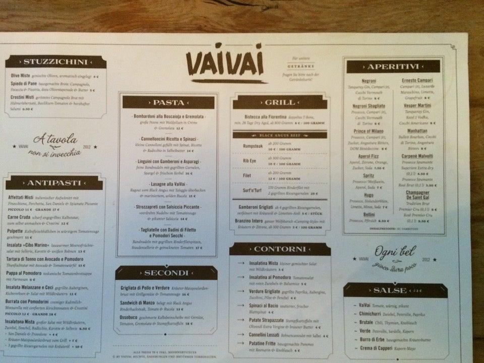 Speisekarte von VAI VAI Bremen pub & Bar, Bremen