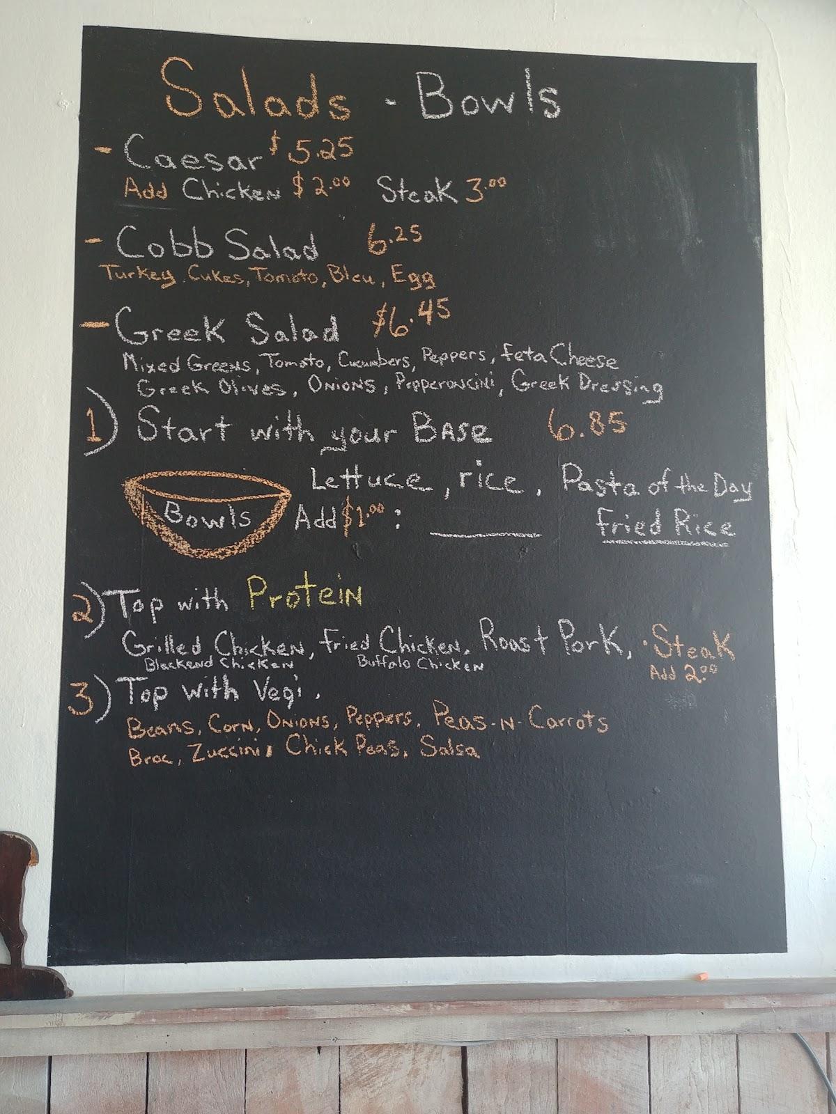 Menu at Park 112 restaurant, Okeechobee