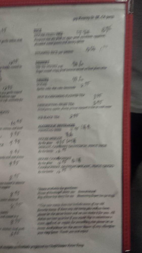 Menu at House of Nanking restaurant, San Francisco