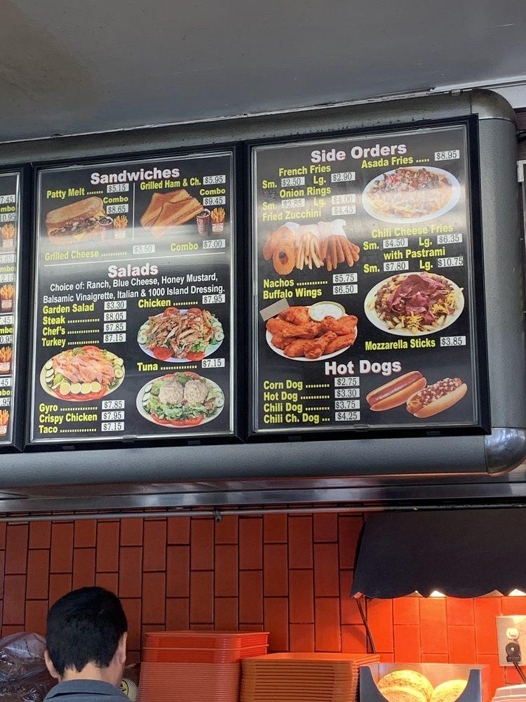 Menu at Steve's Charburger fast food, Torrance, Anza Ave