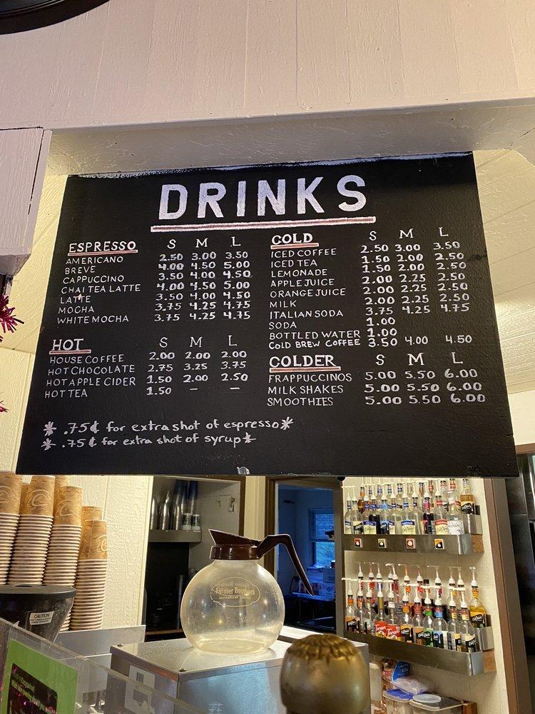 Menu at Anderson Island Café cafe, Anderson Island