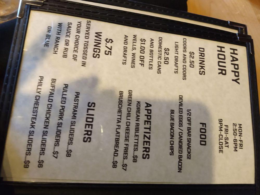 Menu at Cast Iron Tavern pub & bar, Golden