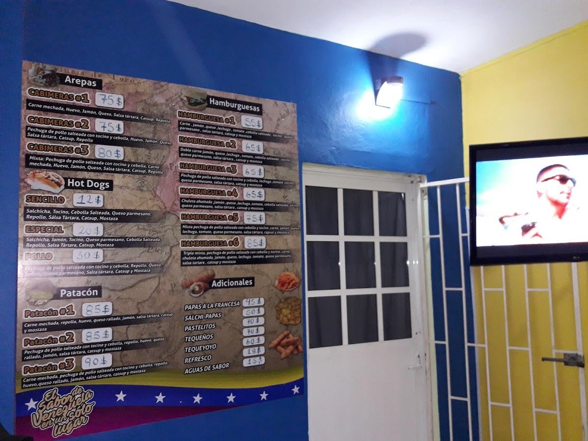Menu at EL AREPAZO restaurant, Ciudad del Carmen