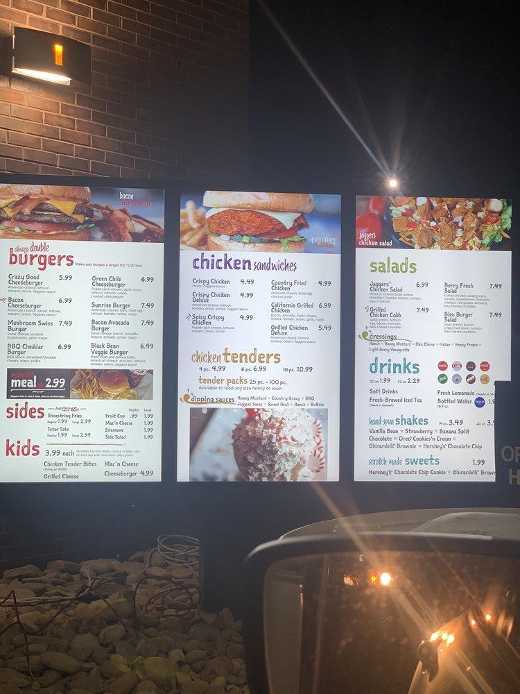 Menu at Jaggers restaurant, Louisville, Dutchmans Pkwy