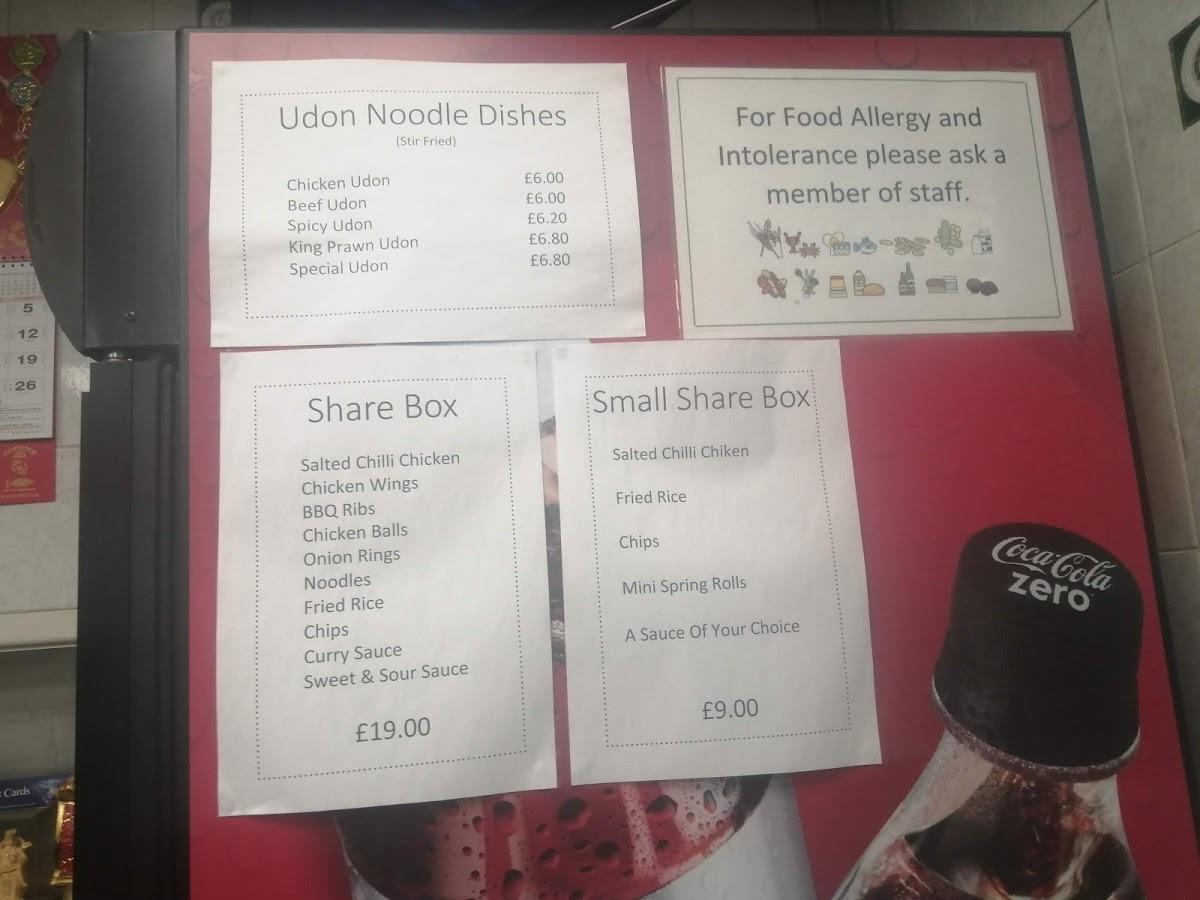 Menu at Phuns Welcome fast food, Dromore