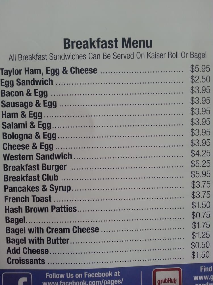 Menu at Sandwich Man Pizza Too pizzeria, Delray Beach