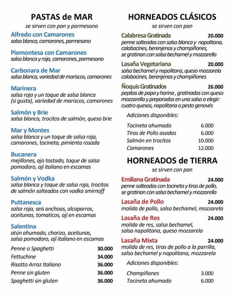 Menu at Biagio Braceria Italiana pizzeria, Ibagué