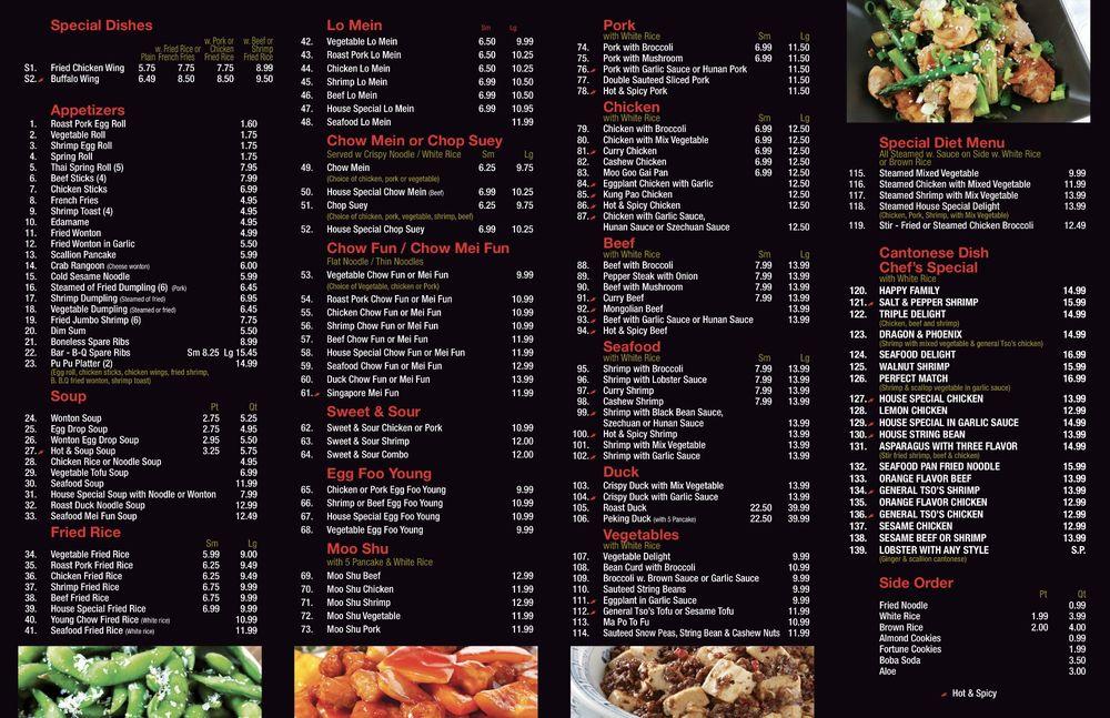 Menu at China Town Restaurant, East Hampton