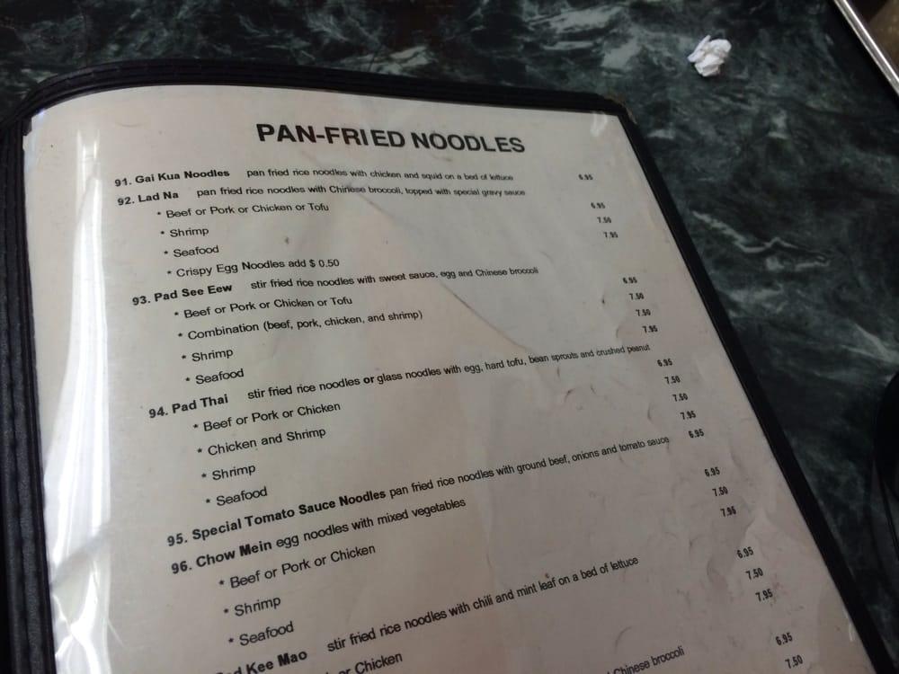 Menu at Long Beach Thai Restaurant, Long Beach, E Anaheim St