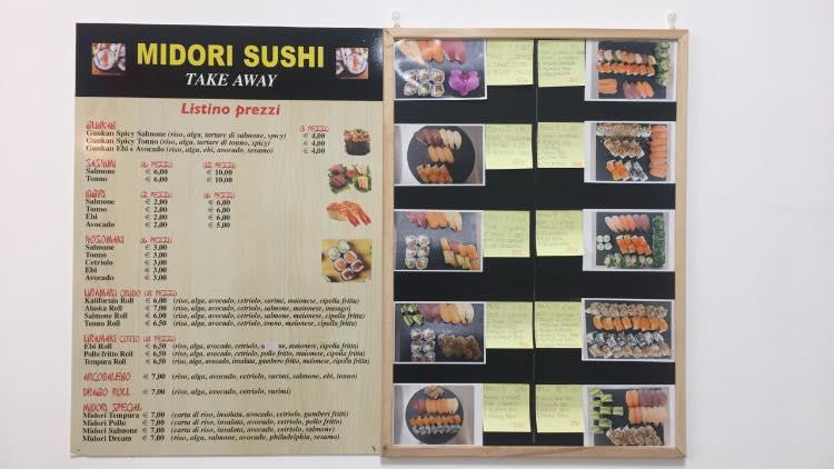 Menu at MIDORI SUSHI take away, Alba Adriatica