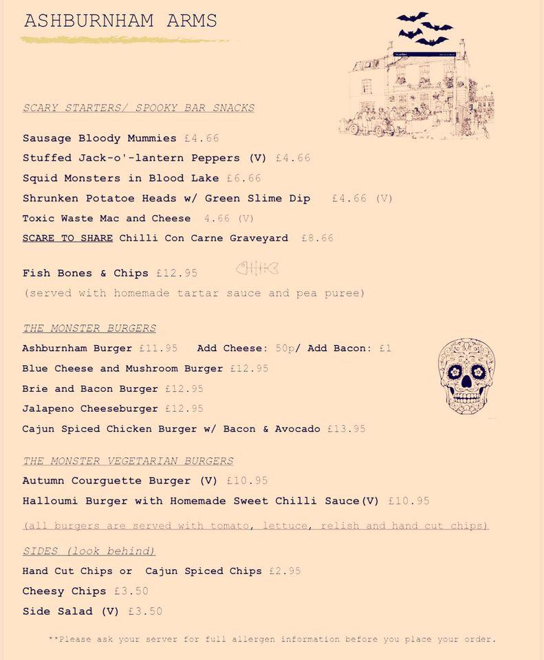 Menu at Ashburnham Arms pub & bar, London