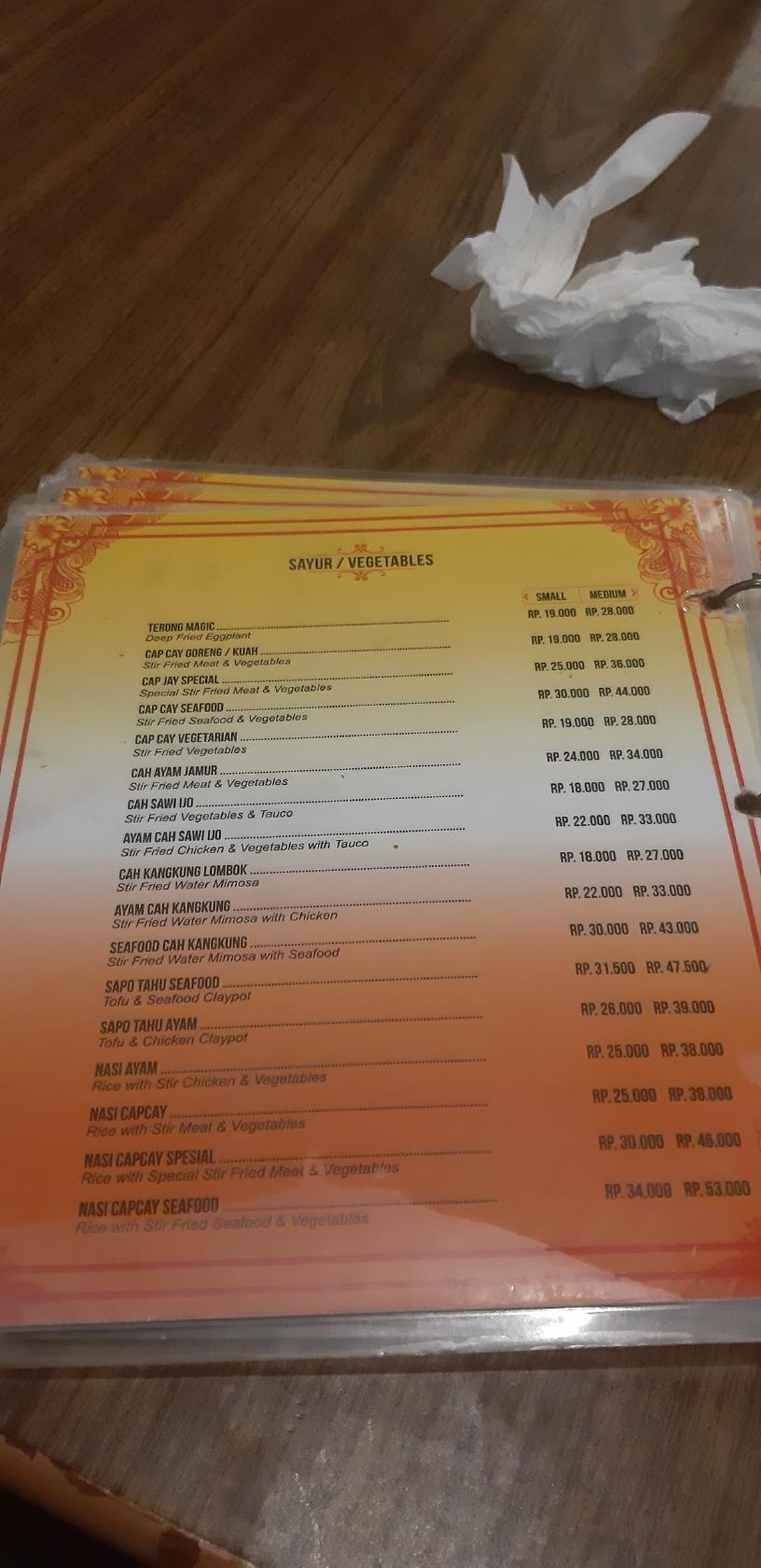 Menu at C & R (Chicken & Rice) restaurant, Denpasar