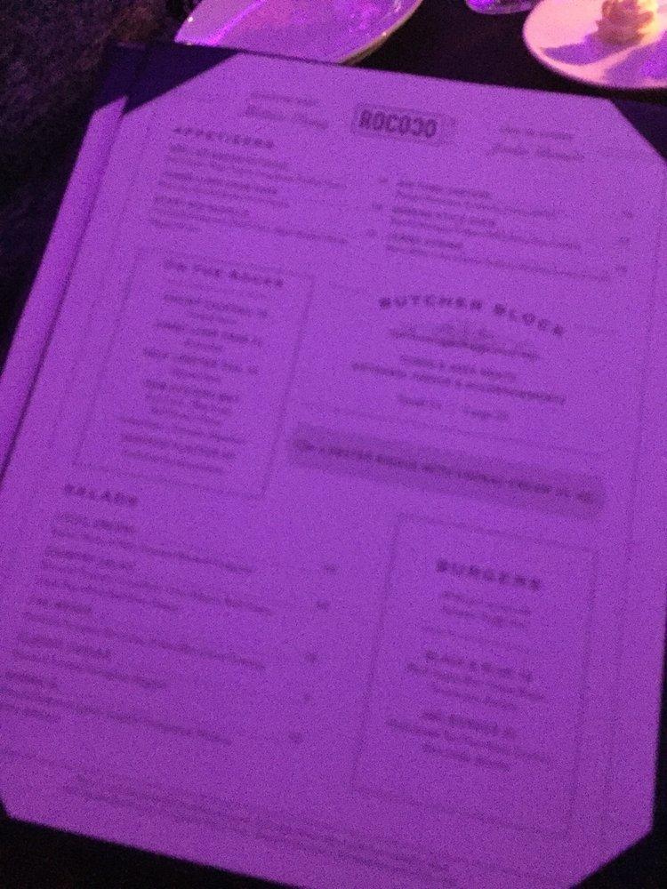 Menu at Rococo Steak steakhouse, Saint Petersburg