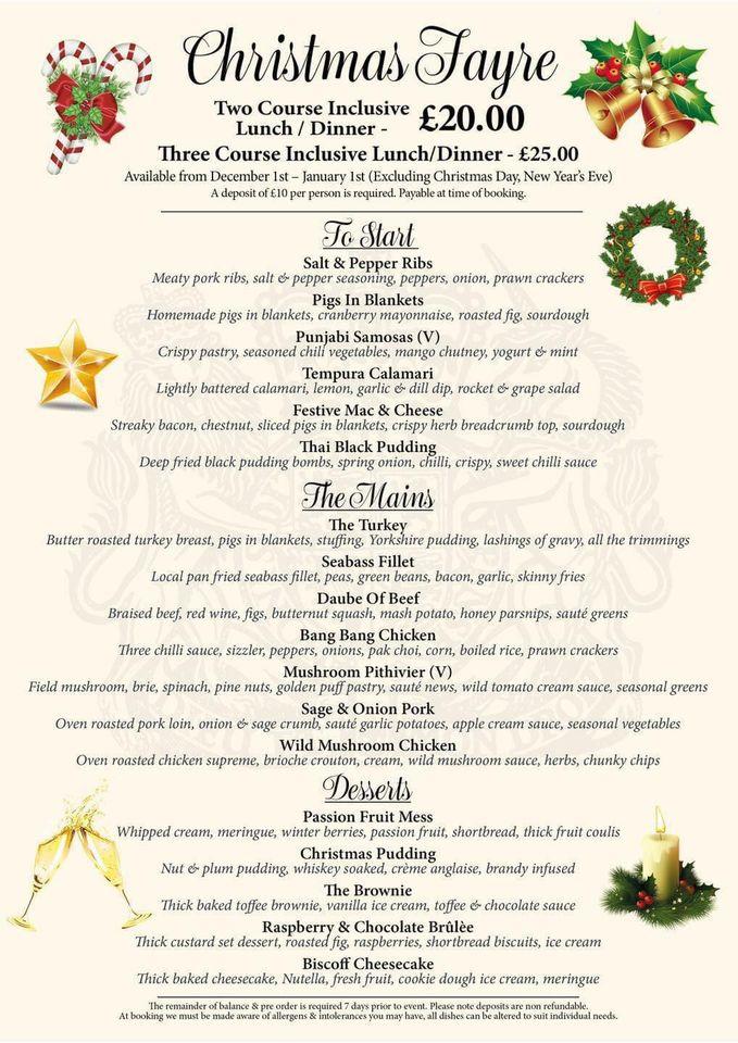 Menu at The Bridge Inn pub & bar, Darlington
