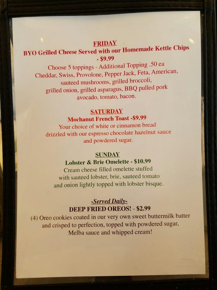 Menu at Uptown Grill restaurant, Bay City