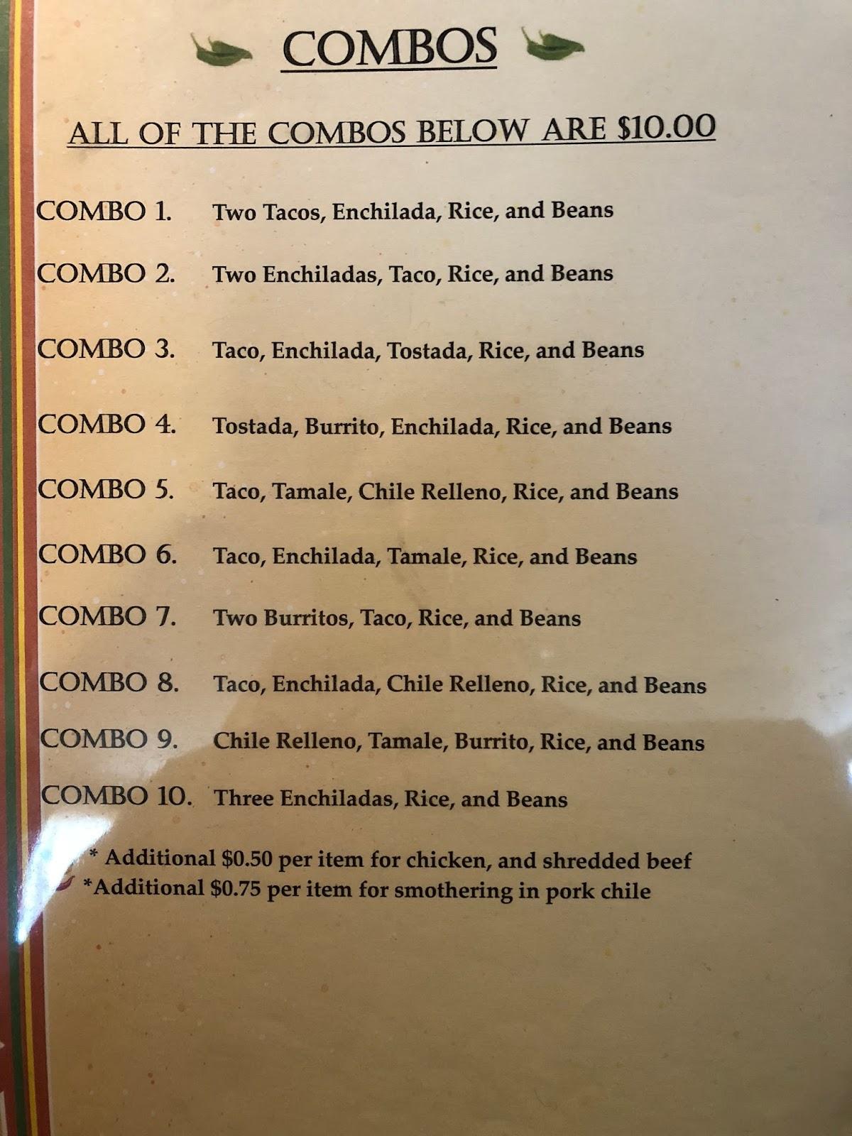 Menu at La Familia Prado restaurant, Torrington