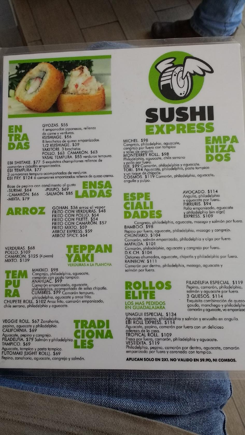 Menu at Sushi Express San Jerónimo restaurant, Monterrey, Av. Anillo ...