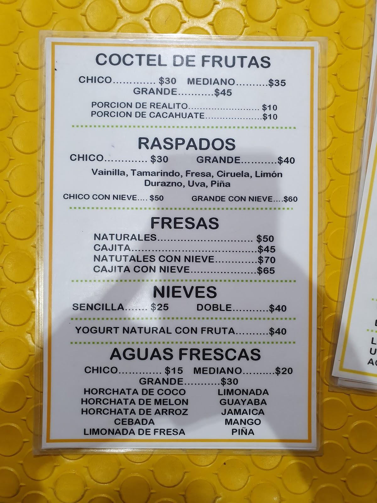 Menu at Martin Frutas y mas restaurant, Hermosillo