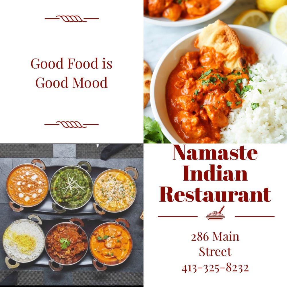 Menu at Namaste Indian/Nepalese restaurant, Greenfield