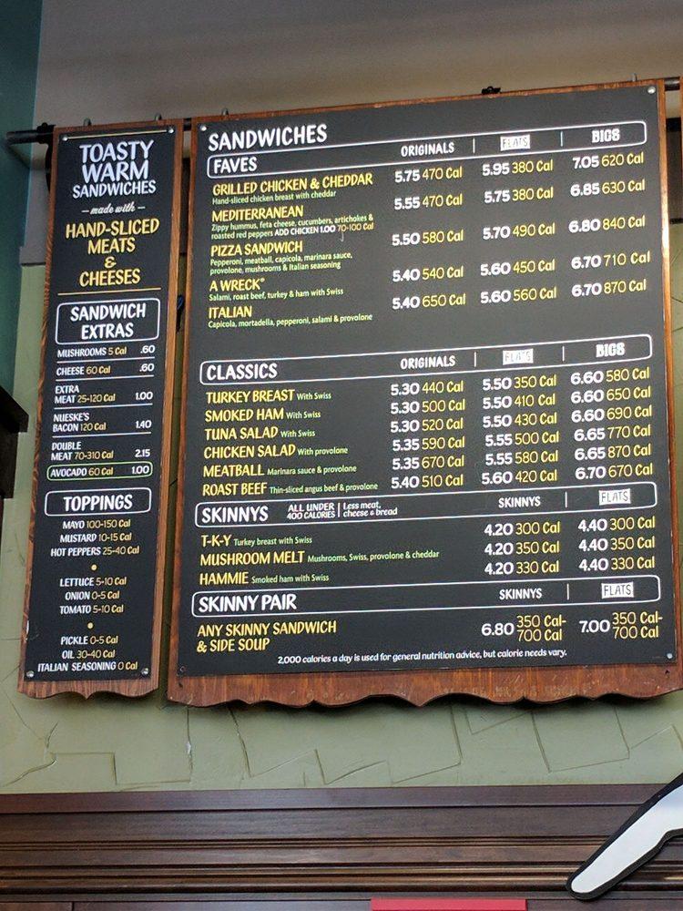 Menu at Potbelly fast food, Houston, Kingwood Dr