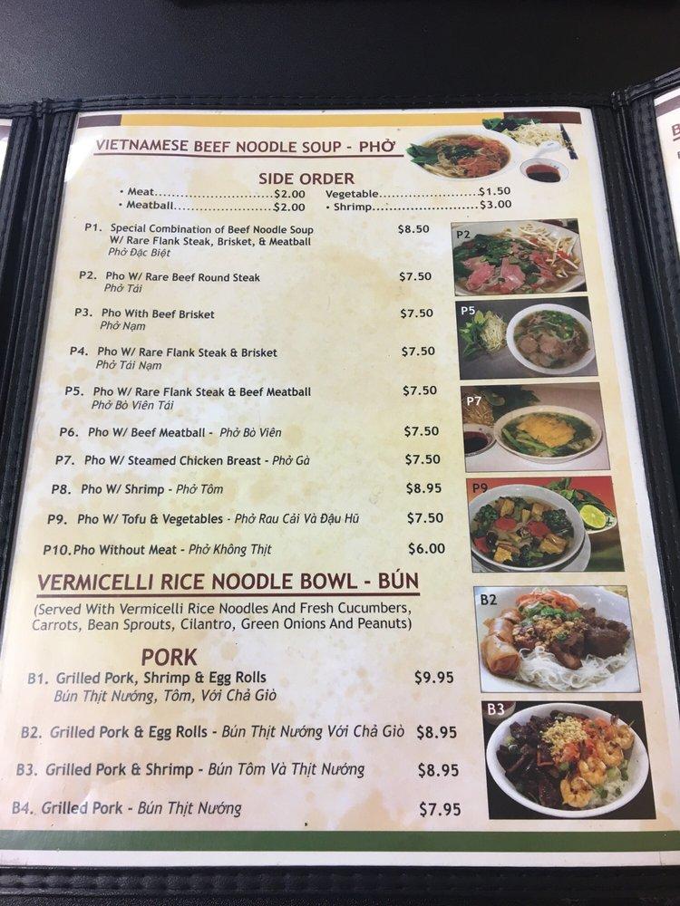 Menu at Pho Plus Vietnamese Restaurant, San Antonio, Austin Hwy #103