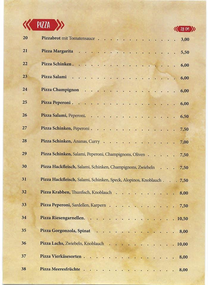 Speisekarte von Restaurant Triveni Terrace, Egling an der Paar
