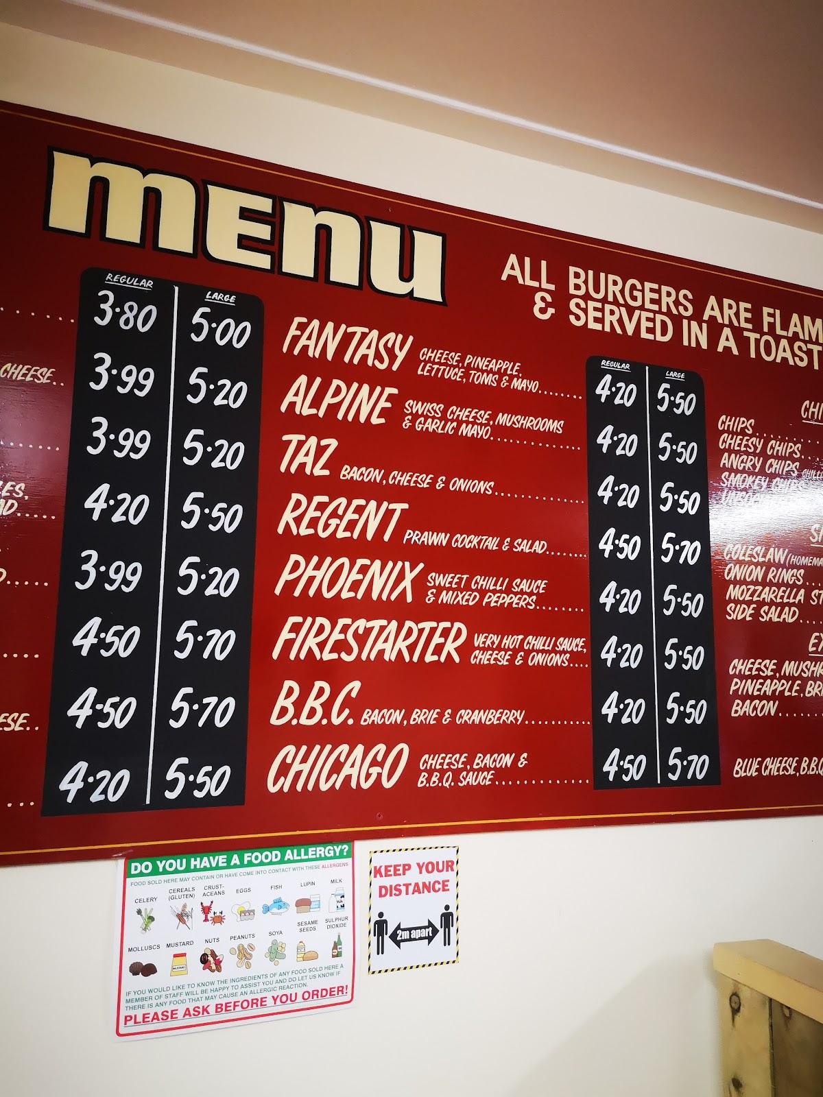 Menu at Rios Burgers iow restaurant, Shanklin