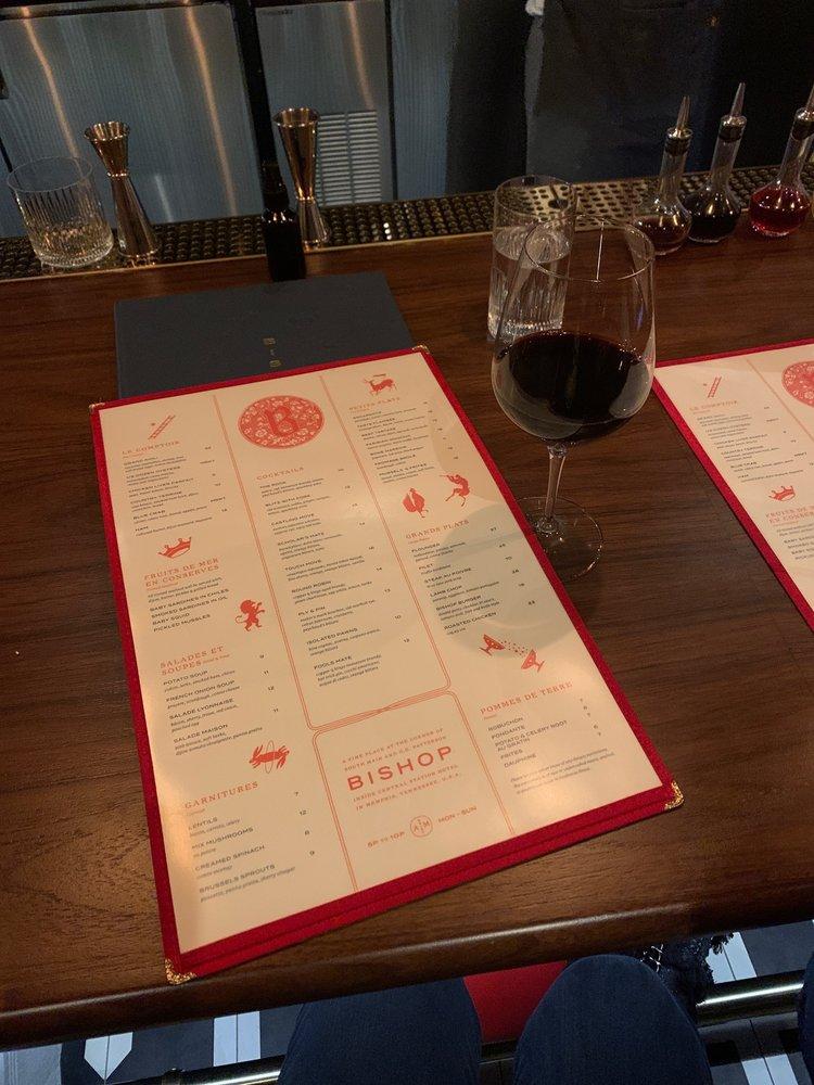 Menu at Bishop pub & bar, Memphis