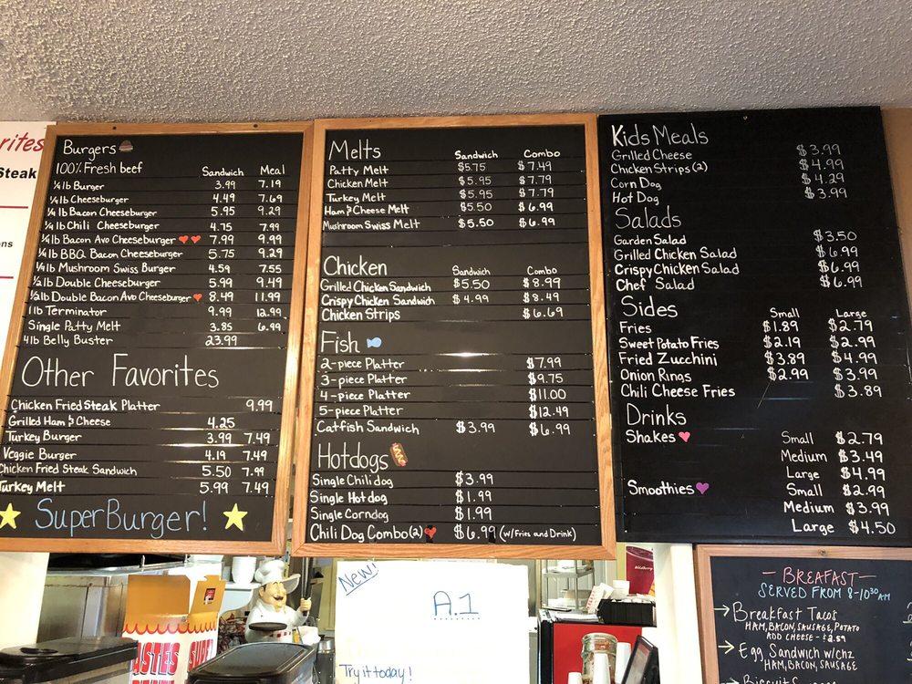 Menu at The Original Super Burger Willis restaurant, Willis