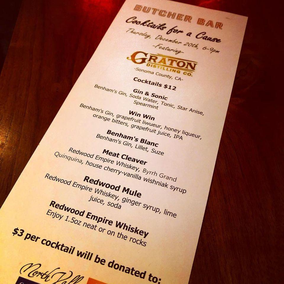 Menu at Butcher Bar, Philadelphia