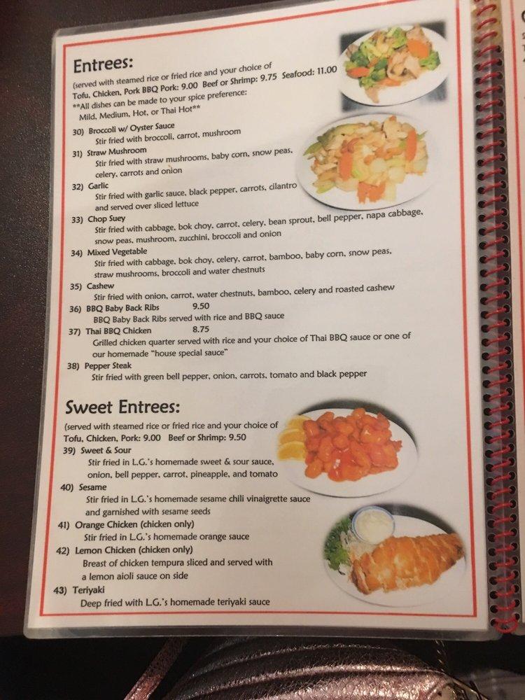Menu at Lemon Grass restaurant, Roswell